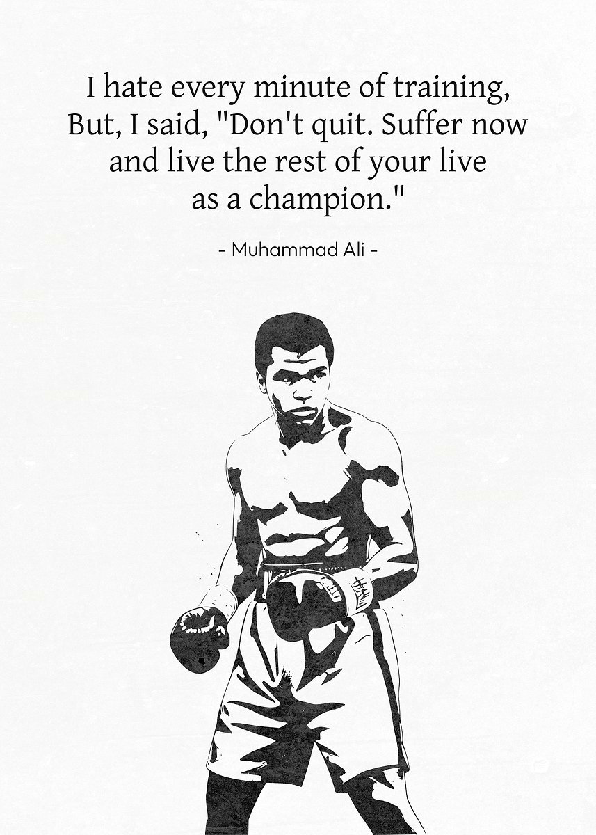 'Champions Mindset' Poster, picture, metal print, paint by Muhammad ...