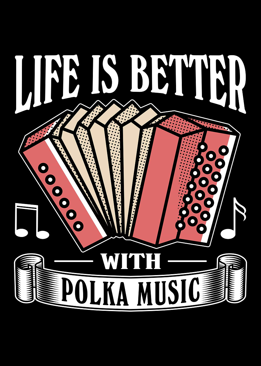 'Funny Polka Dance Design' Poster, picture, metal print, paint by ...