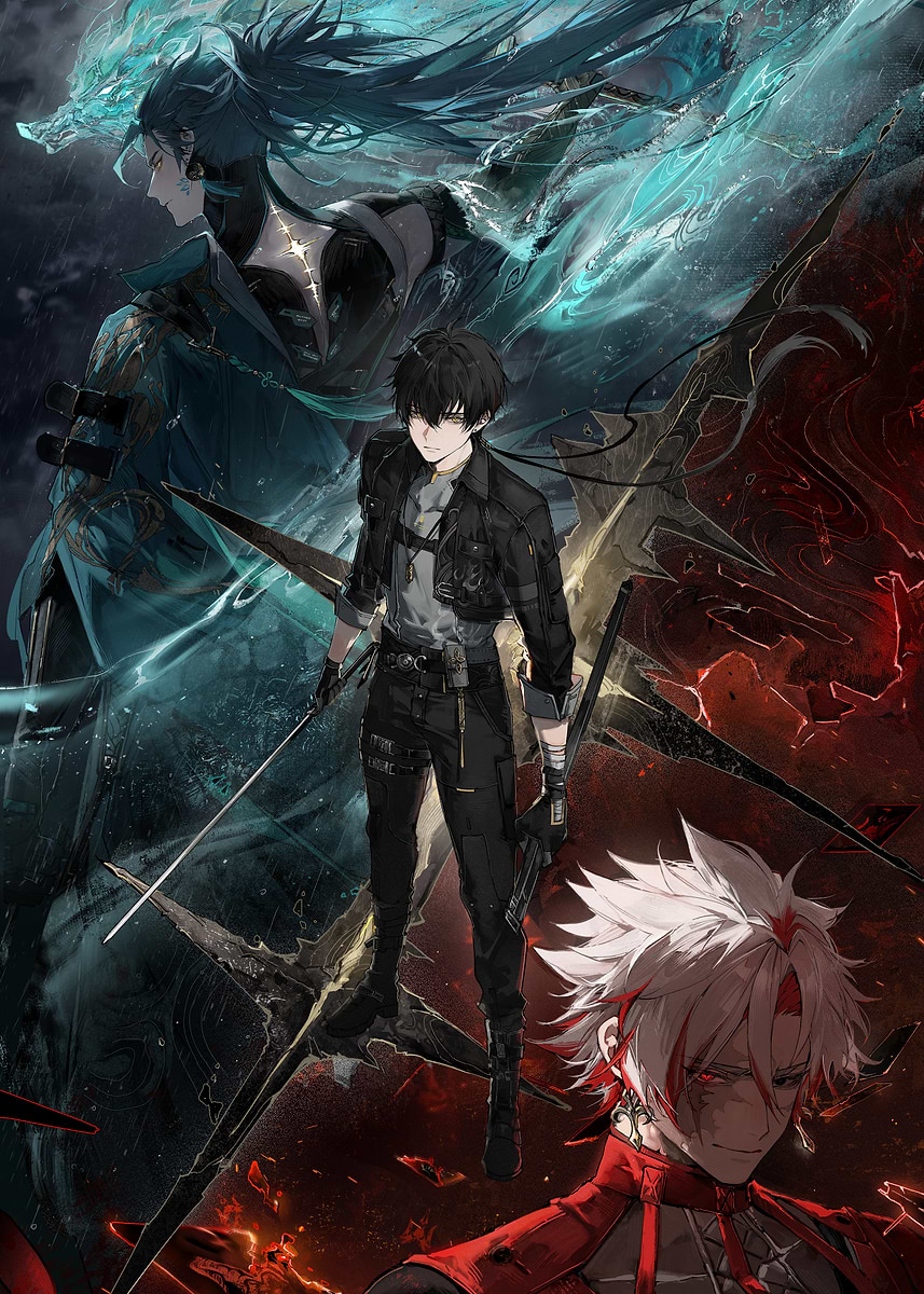 'Anime Characters with Swords' Poster, picture, metal print, paint by ...