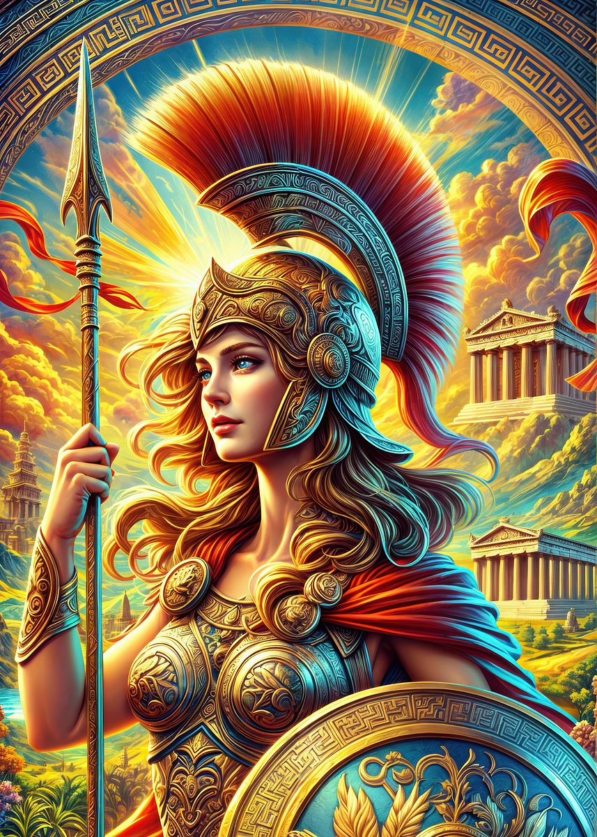 'Athena, Greek Goddess' Poster, picture, metal print, paint by Below ...