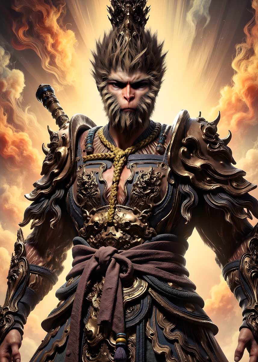 'Black Myth Wukong' Poster, picture, metal print, paint by Game Pop Art ...
