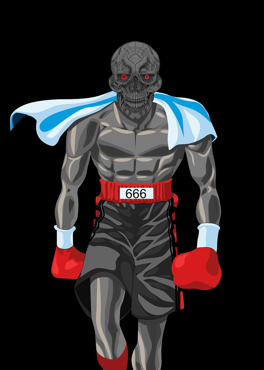 'Cybernetic Boxer' Poster, picture, metal print, paint by geeks holic ...