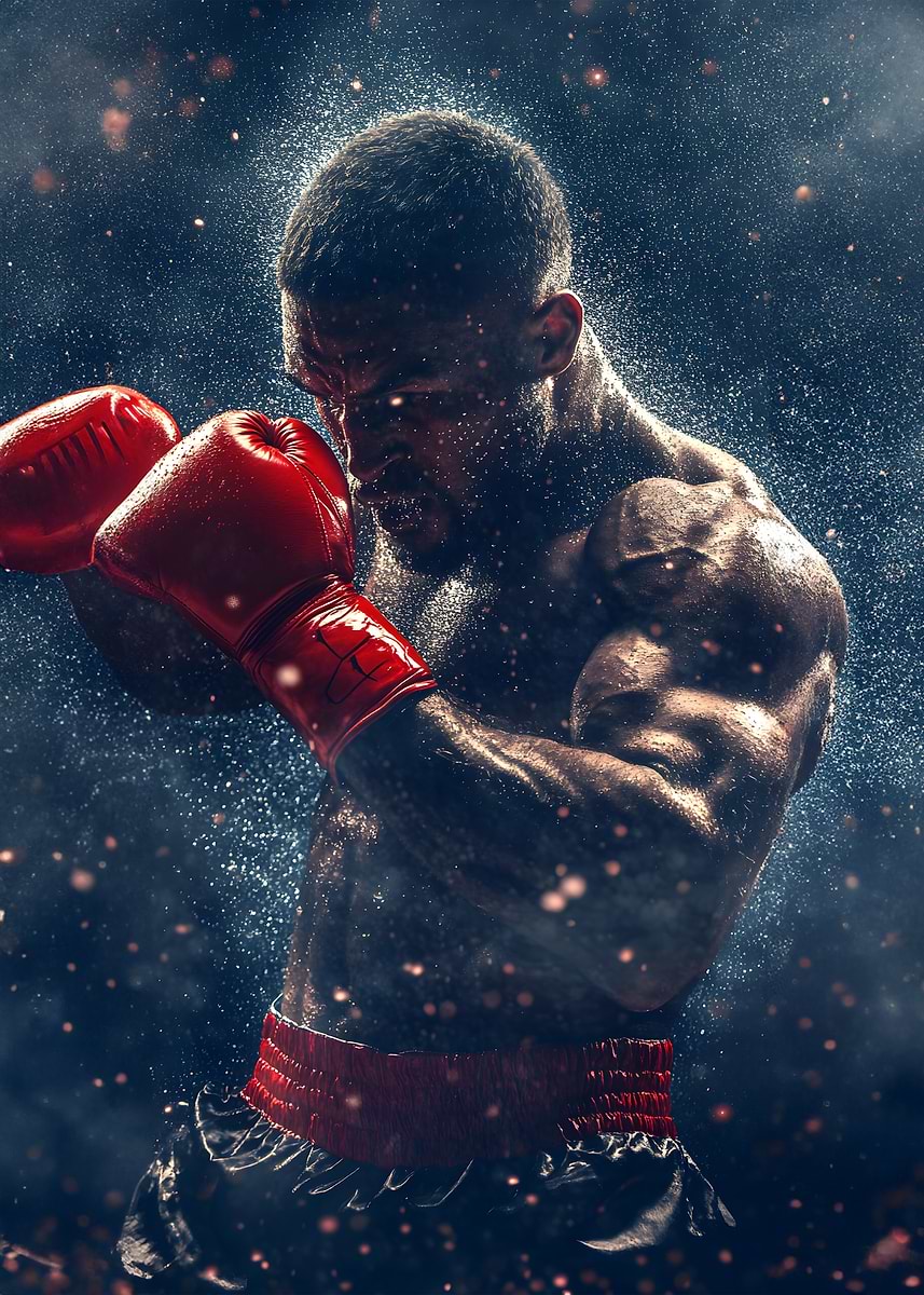 'Boxer in Action' Poster, picture, metal print, paint by Dia Do Arauto ...