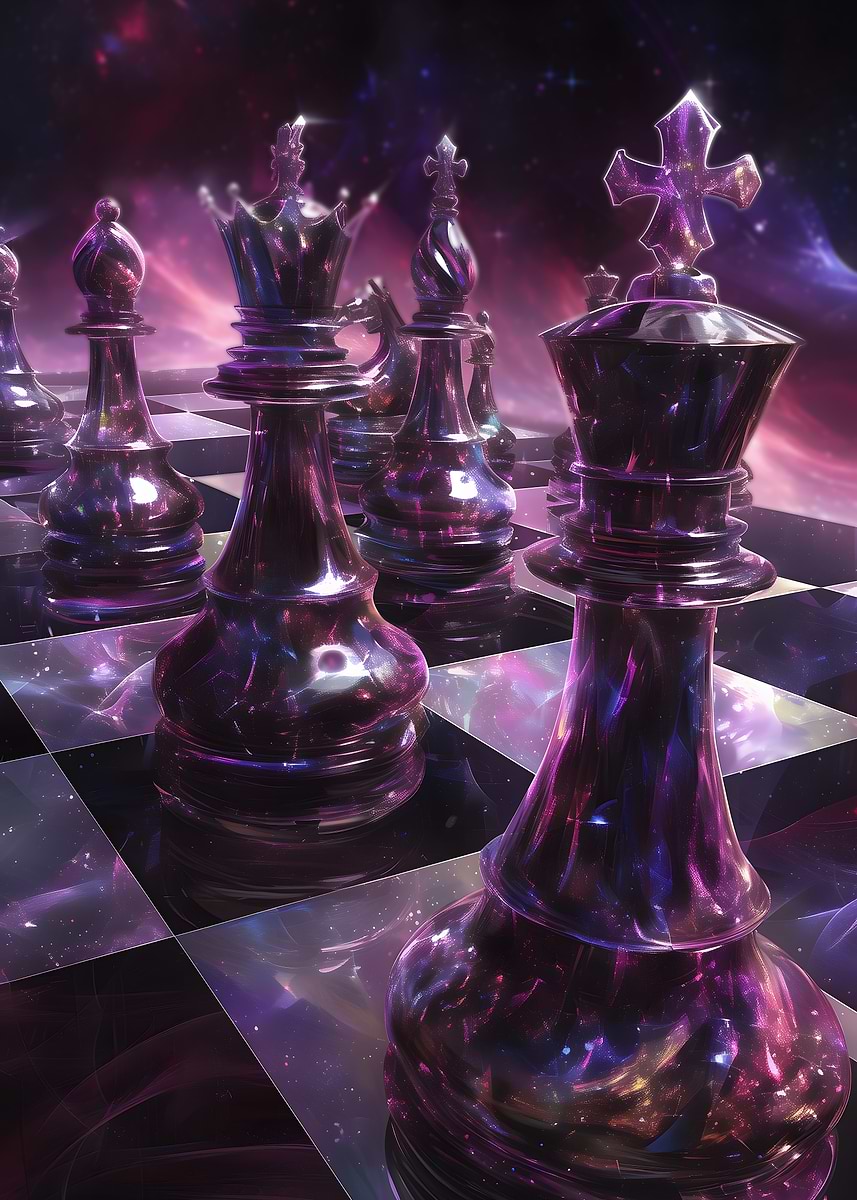 'Cosmic Chess' Poster, picture, metal print, paint by PrintYourDigitals ...