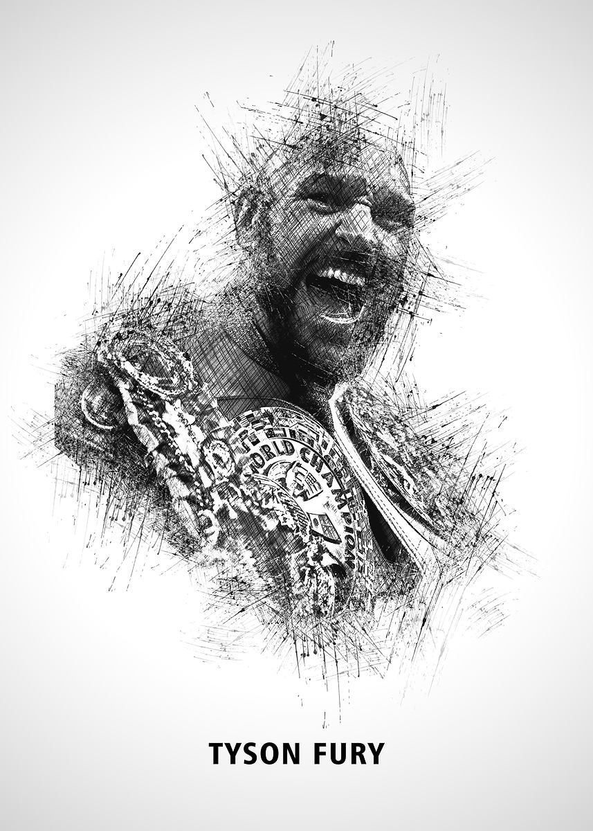 'Tyson Fury Boxing Art' Poster, picture, metal print, paint by Clay ...