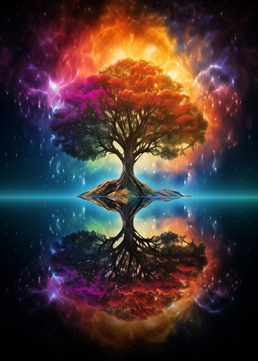 'Cosmic Tree of Life' Poster, picture, metal print, paint by ...