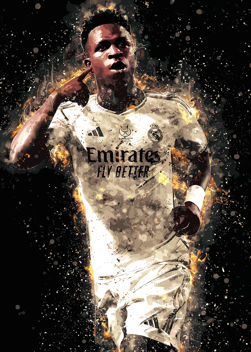 'Vini Jr Vector Art' Poster, picture, metal print, paint by Zee Corp ...