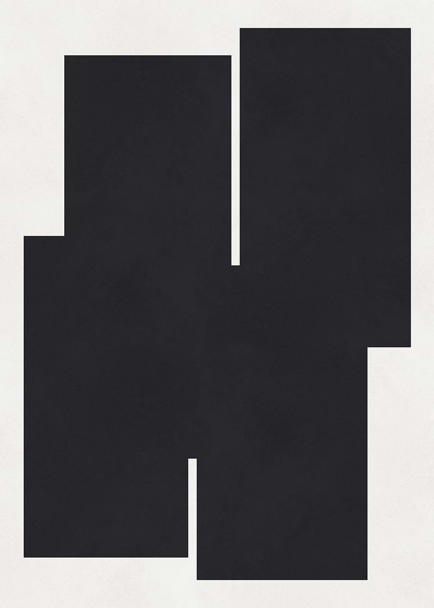 'Abstract Black Shapes' Poster, picture, metal print, paint by Vitor ...