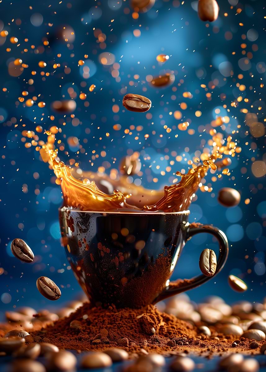 'Coffee Splash' Poster, picture, metal print, paint by designgraphic1 ...