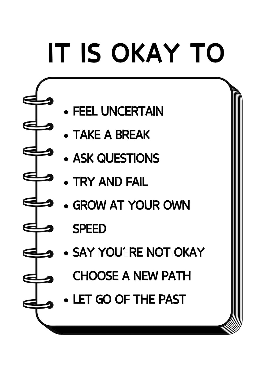 'It's Okay' Poster, picture, metal print, paint by Nae | Displate