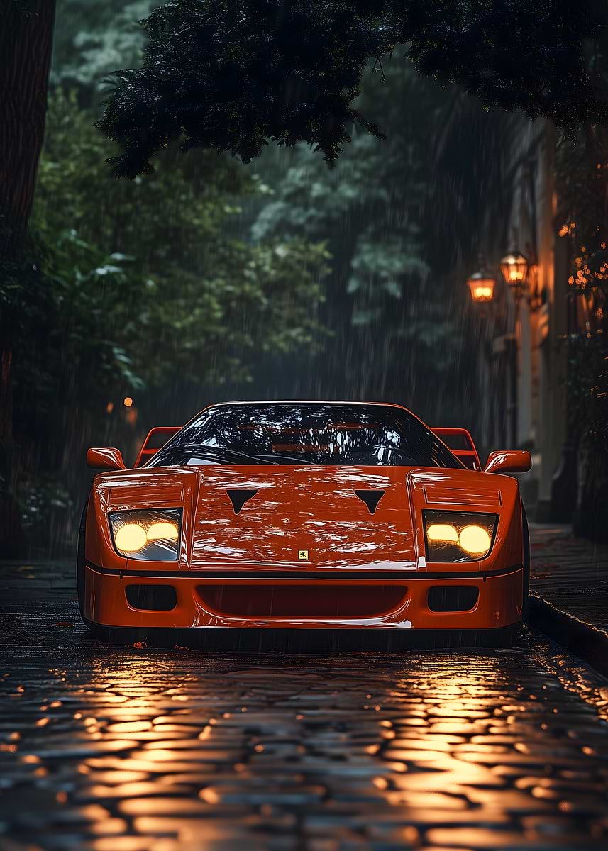 'Ferrari F40 majestic Sport' Poster, picture, metal print, paint by ...