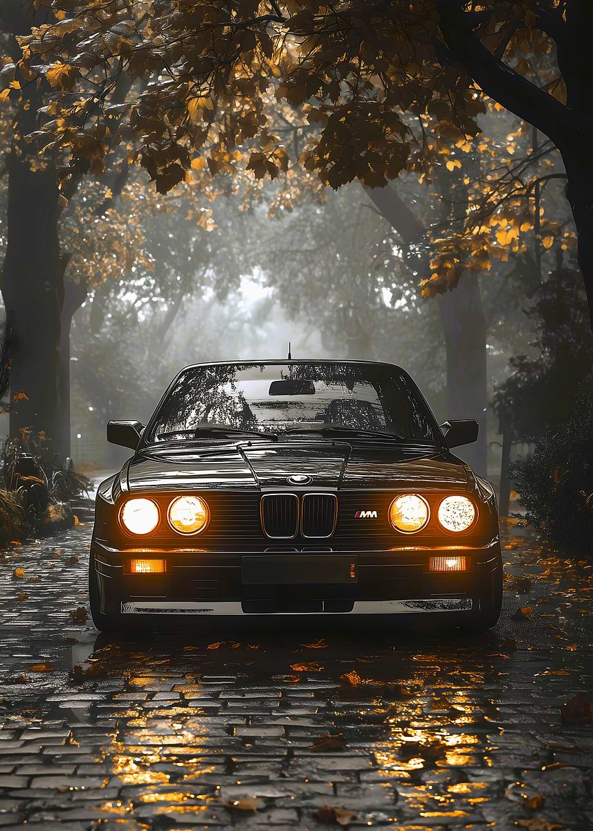 'BMW M3 E30 in Autumn' Poster, picture, metal print, paint by Ilhamqrov ...