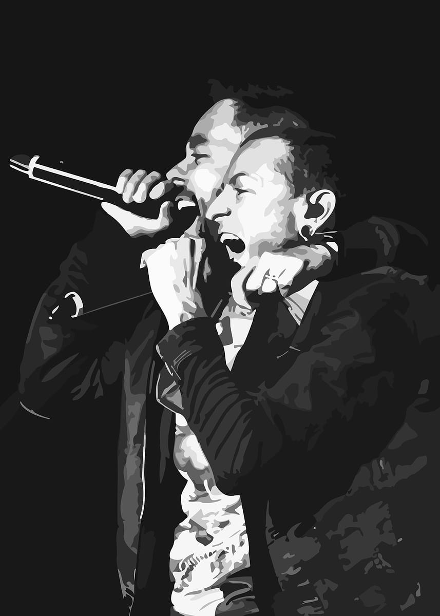 'Chester x Mike' Poster, picture, metal print, paint by Fudin Alfana ...