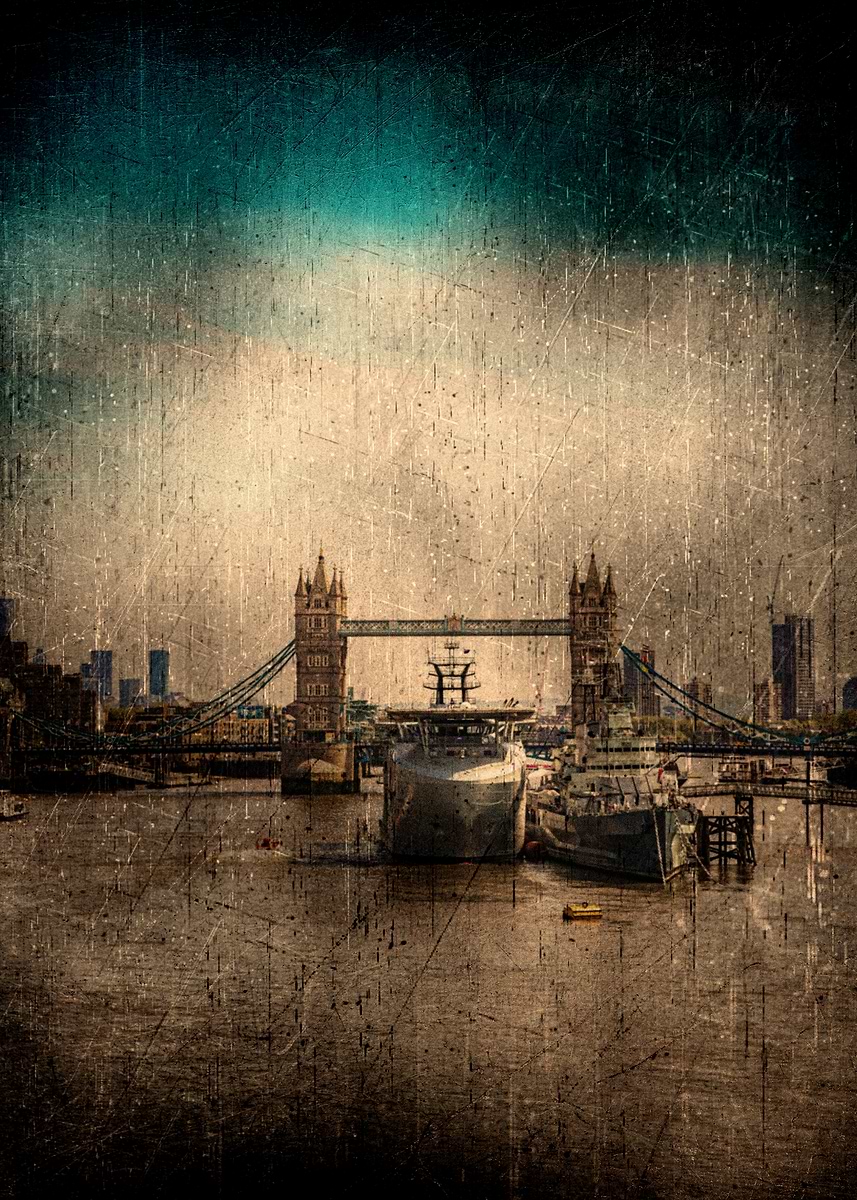 'Tower Bridge & Boats' Poster, picture, metal print, paint by Gianluca ...