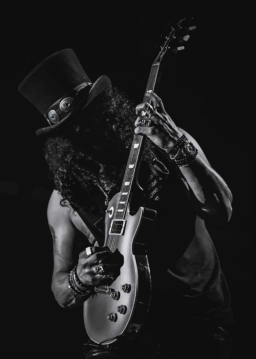 'Slash Guitar Solo' Poster, picture, metal print, paint by lisa black ...
