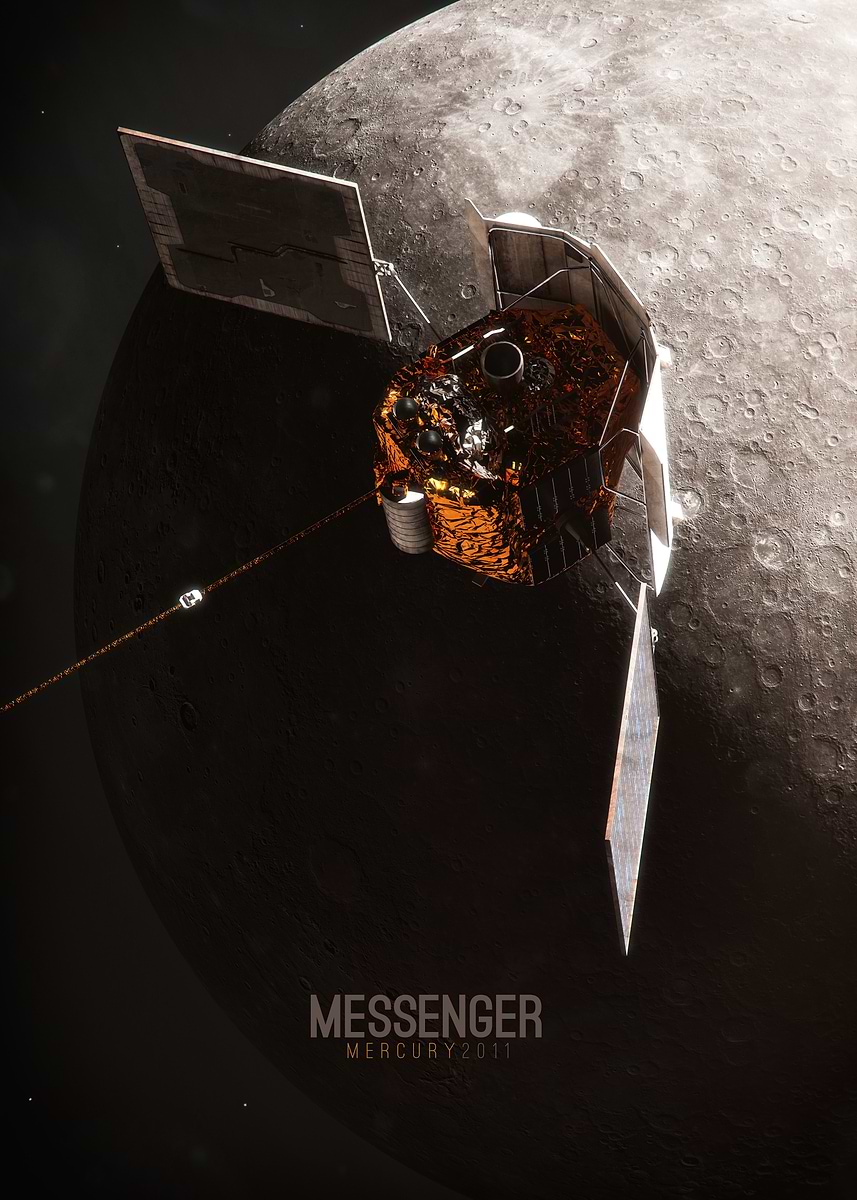 'Messenger - Mercury 2011' Poster, picture, metal print, paint by ...