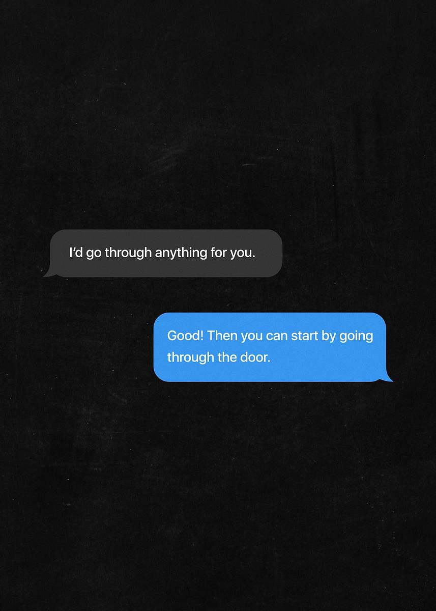 'Text Message Conversation' Poster, picture, metal print, paint by ...