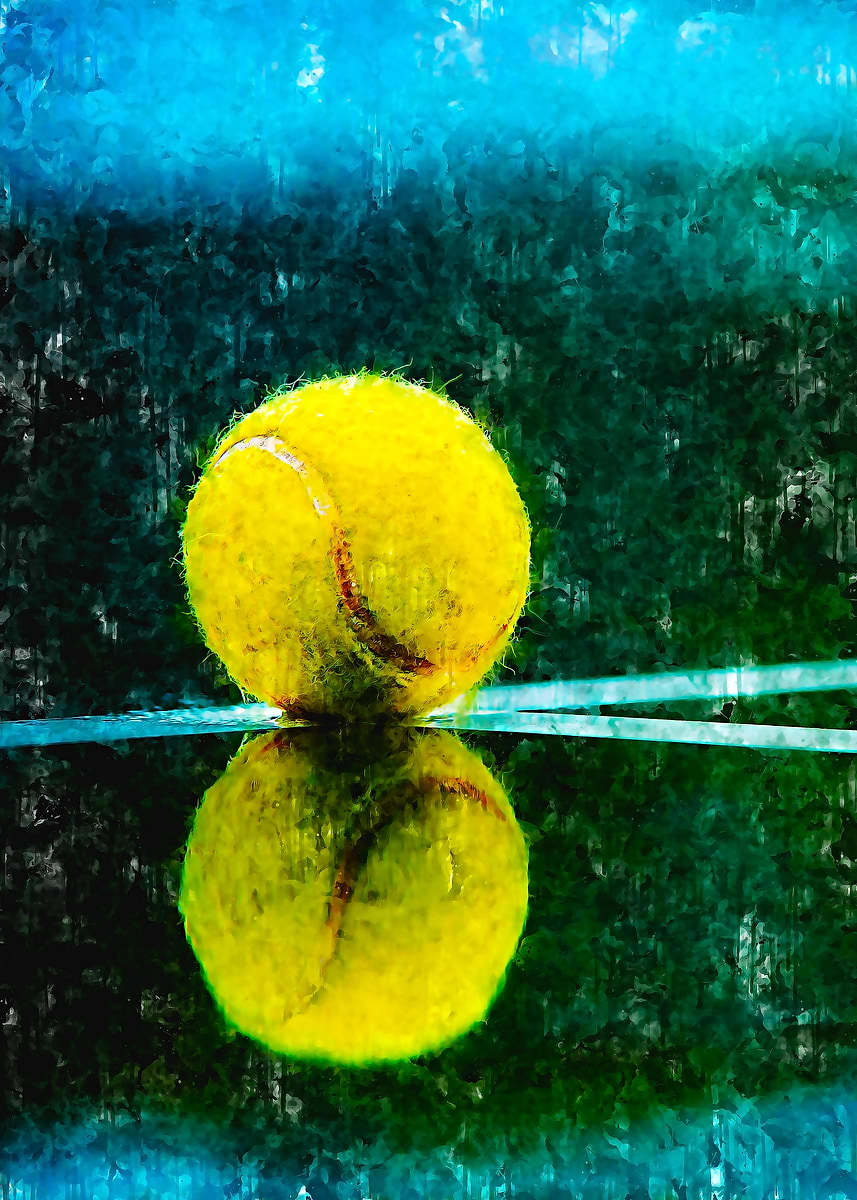 'Tennis Ball Reflection' Poster, picture, metal print, paint by Fantasy ...