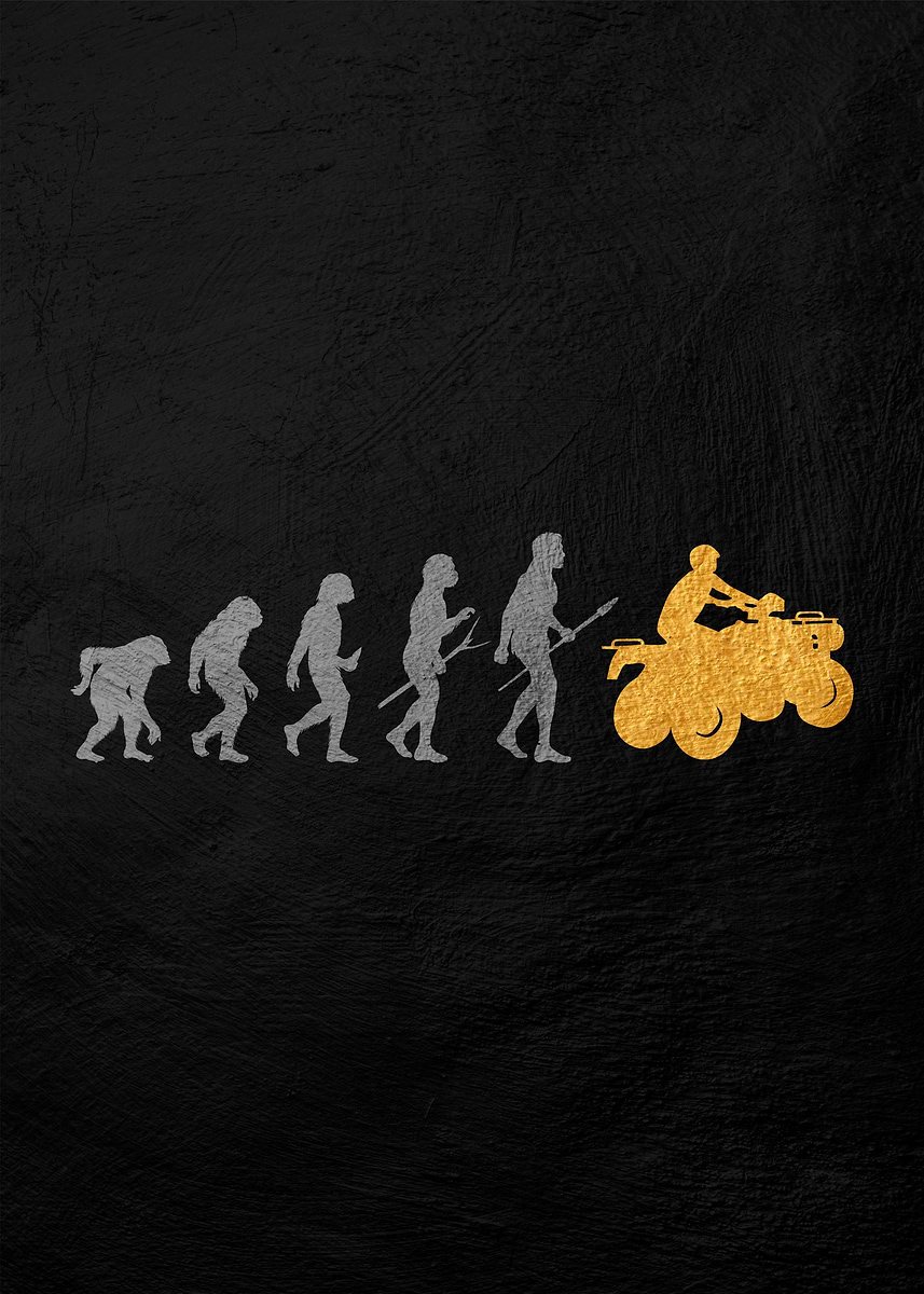 'Evolution of ATV Riding' Poster, picture, metal print, paint by Metal ...