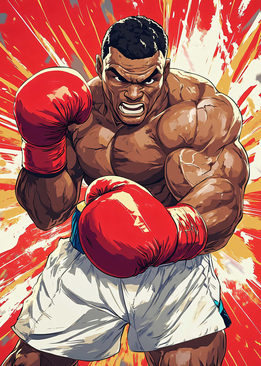 'Mike Tyson Anime Style' Poster, picture, metal print, paint by sopo ...