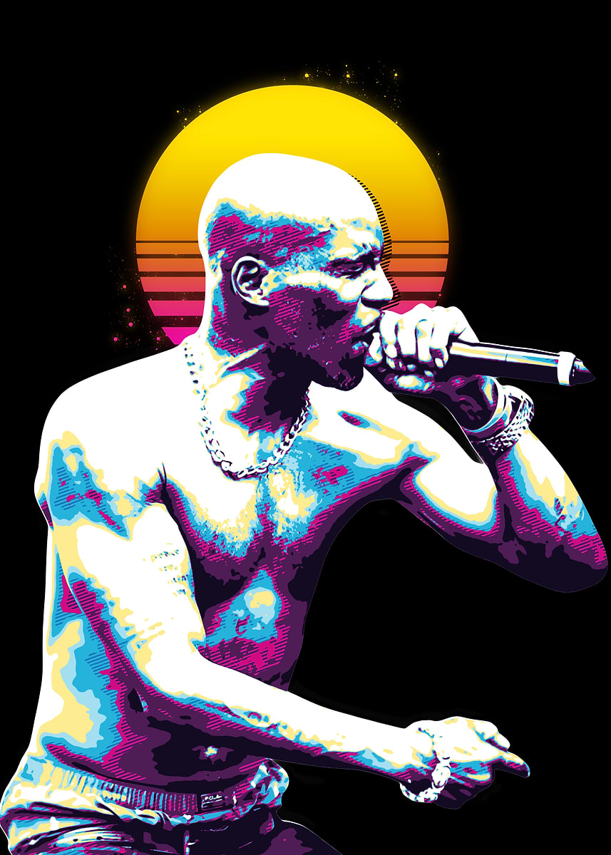 'DMX Rapper Retro Art' Poster, picture, metal print, paint by maxmoen ...