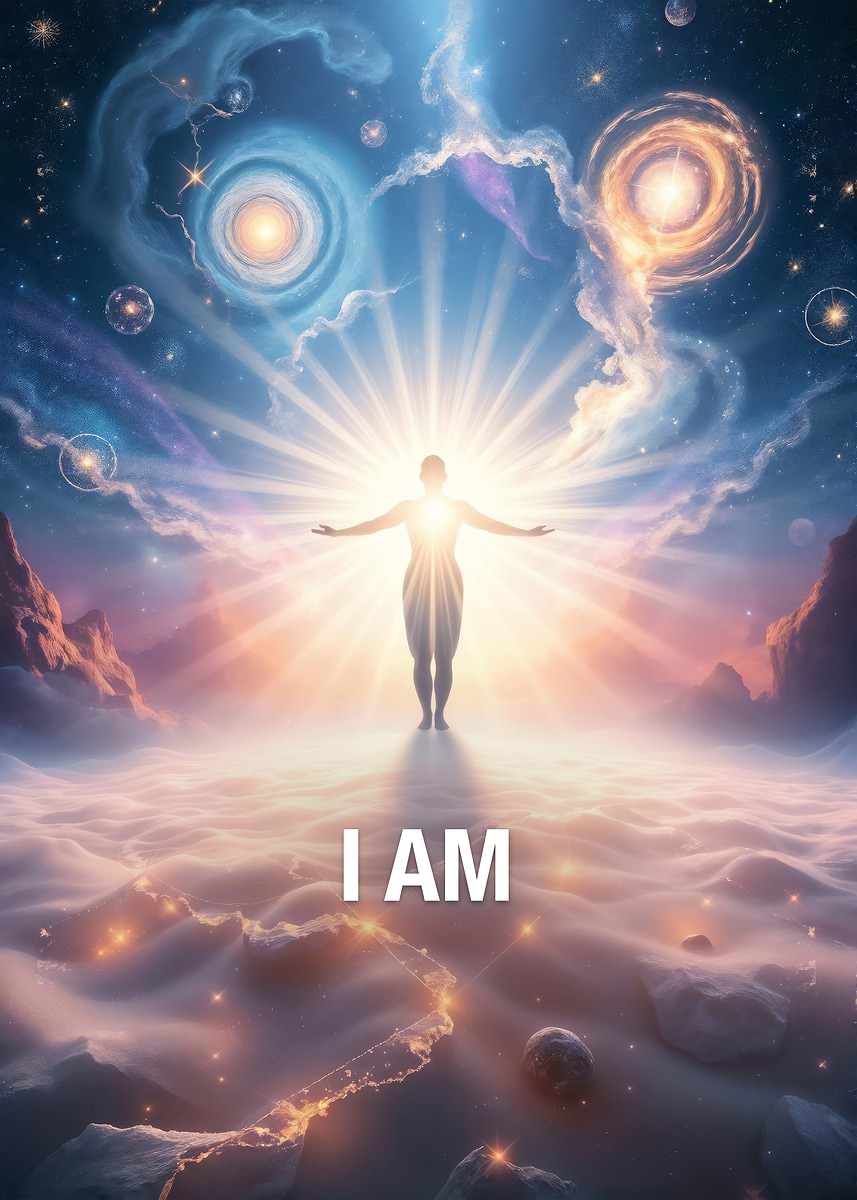 'I AM' Poster, picture, metal print, paint by murtzart | Displate