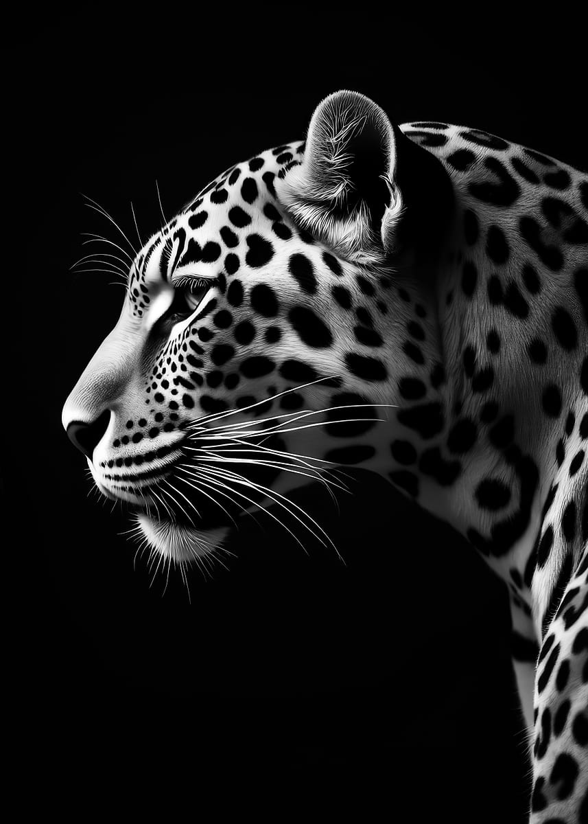 'Leopard Portrait' Poster, picture, metal print, paint by m5 studio ...