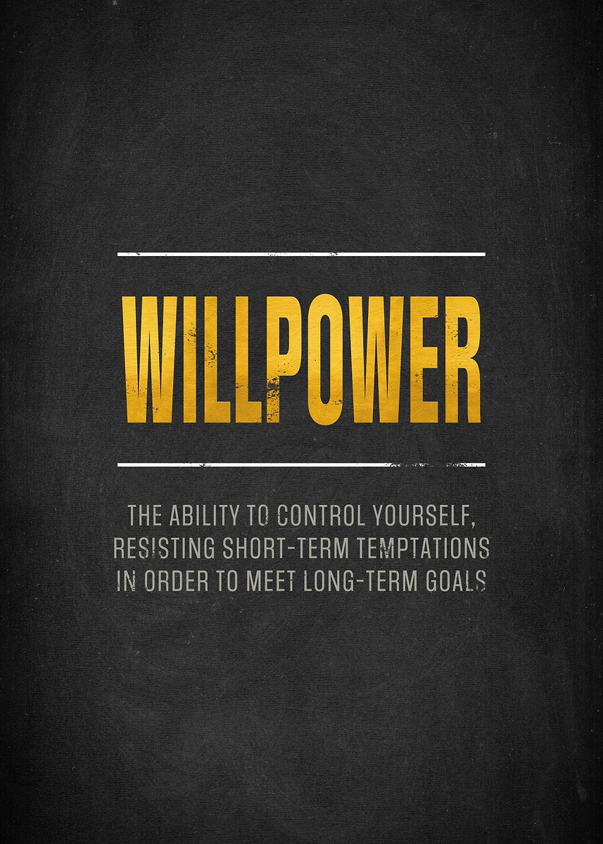 'Willpower Quote Poster' Poster, picture, metal print, paint by ...