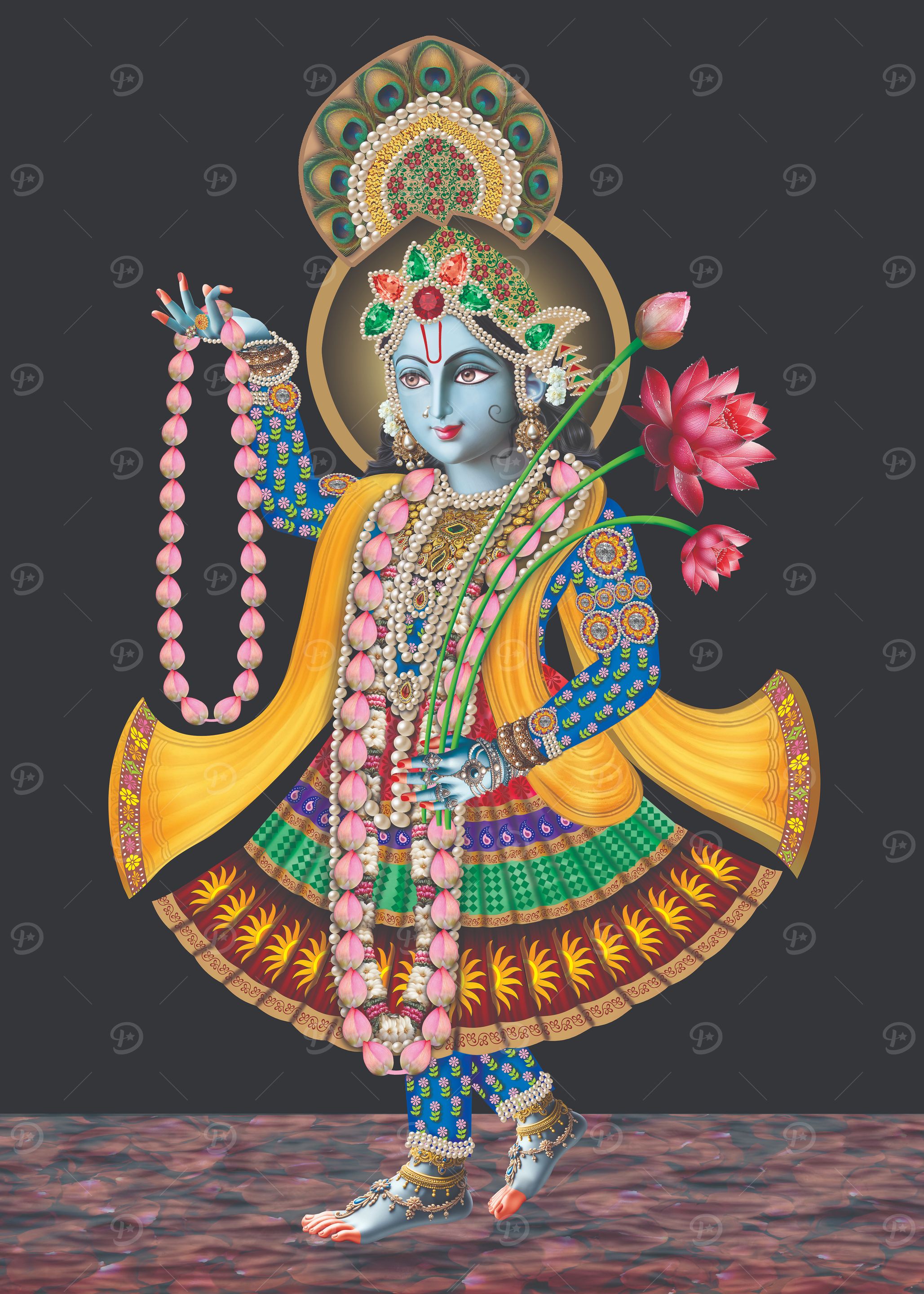 'Shree Yamuna Maharaniji' Poster, picture, metal print, paint by VIVEK ...