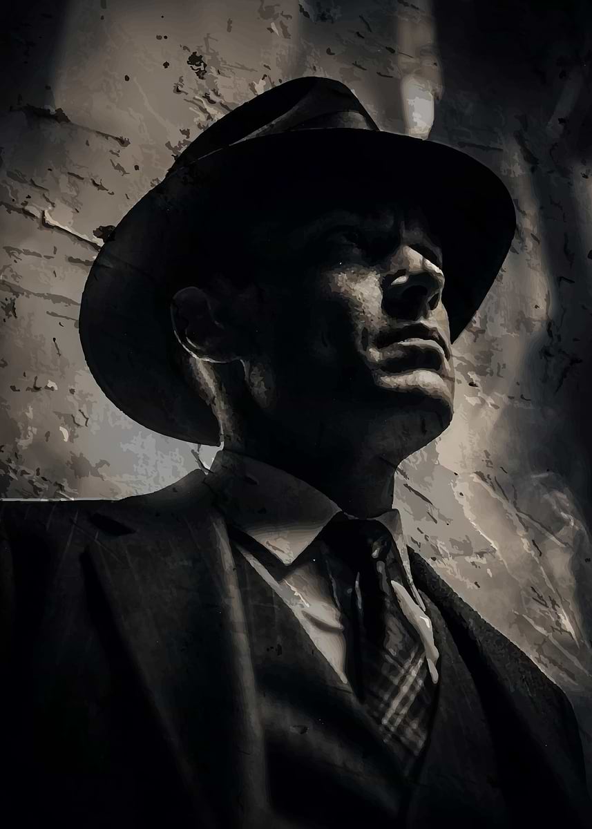 'Vintage Gangster Portrait' Poster, picture, metal print, paint by ...