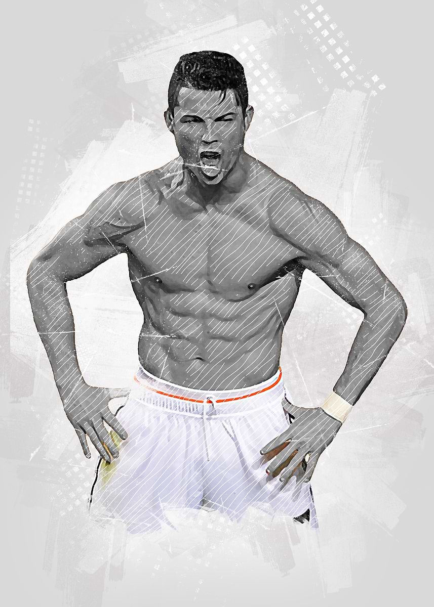 'Cristiano Ronaldo Portrait' Poster, picture, metal print, paint by ...
