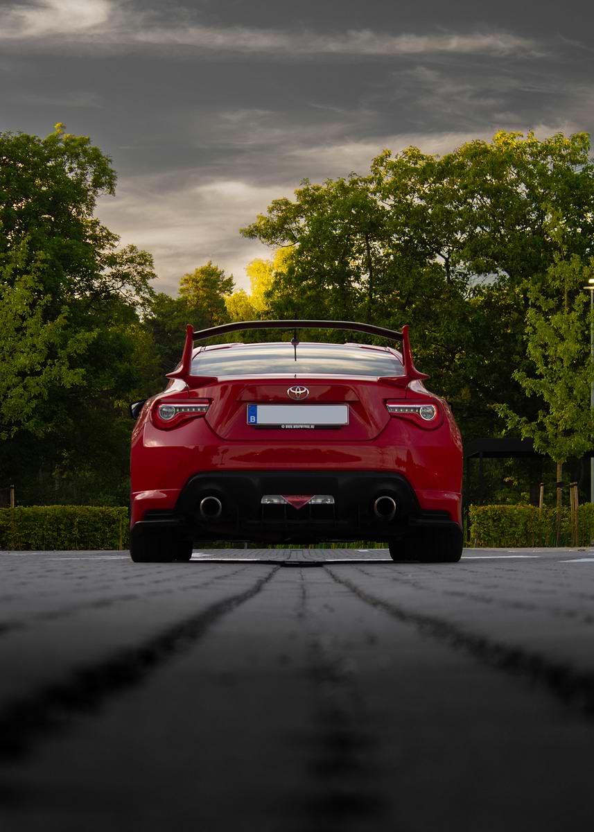 'Red Toyota GT86' Poster, picture, metal print, paint by Joey_Heylen ...