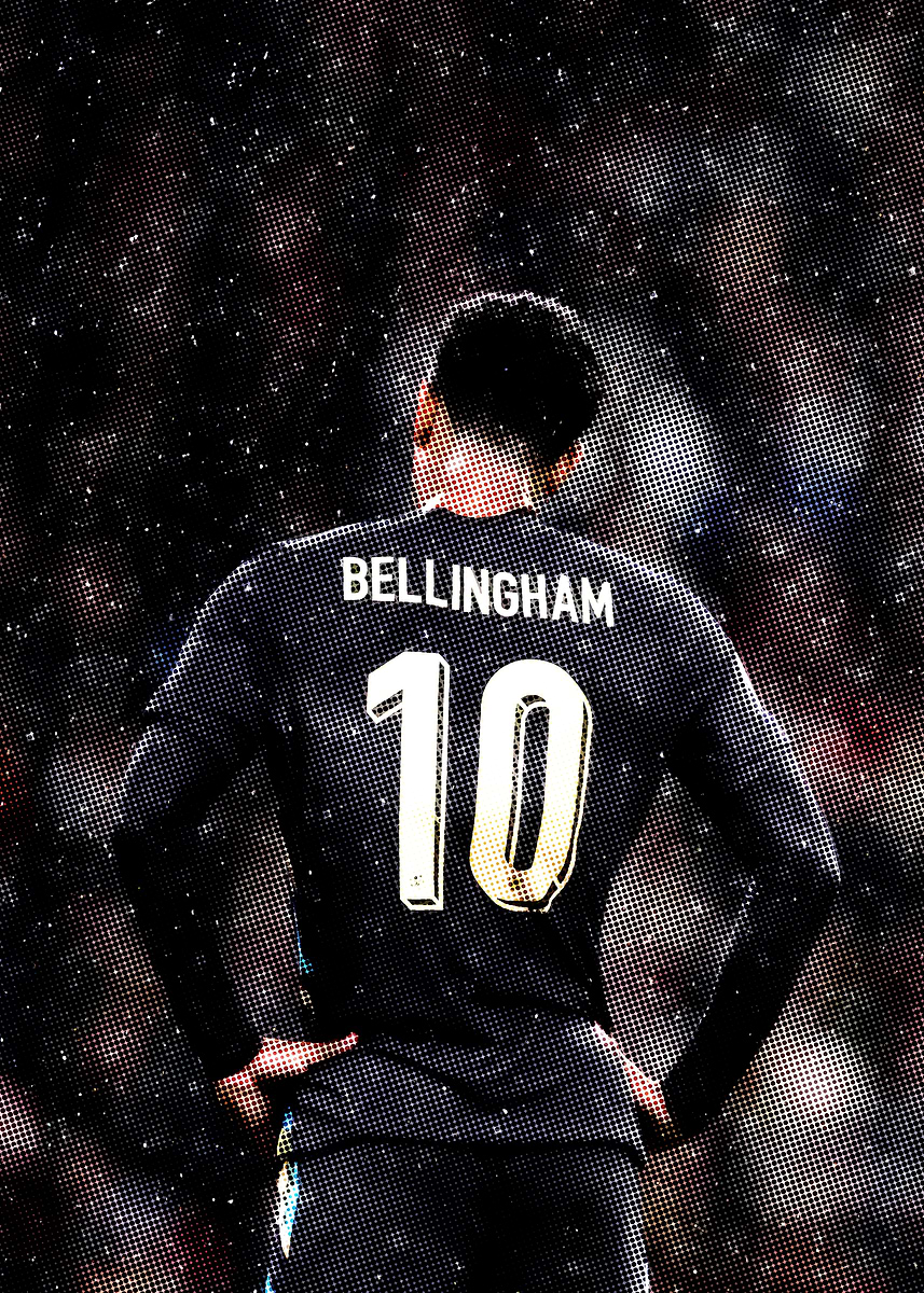 'Bellingham Soccer Jersey' Poster, picture, metal print, paint by ...