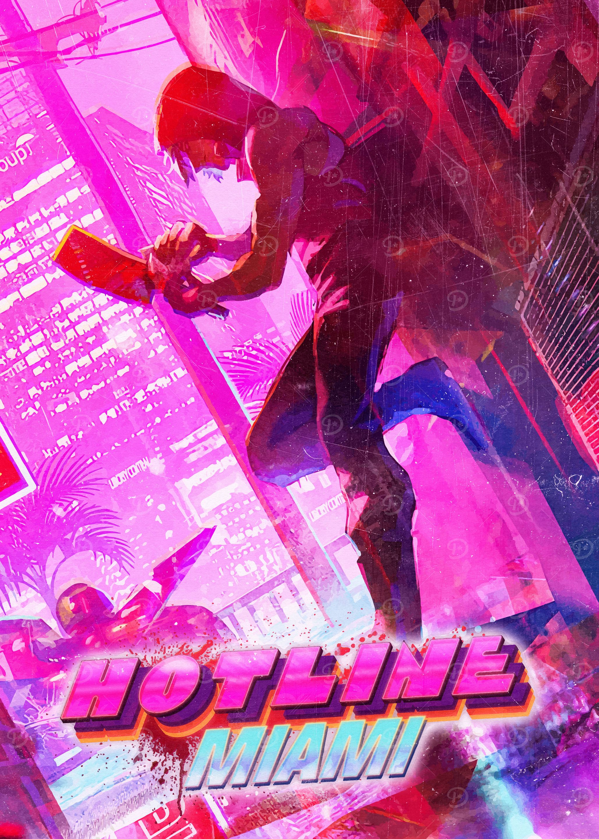 'Hotline Miami Games' Poster, picture, metal print, paint by Erwan ...