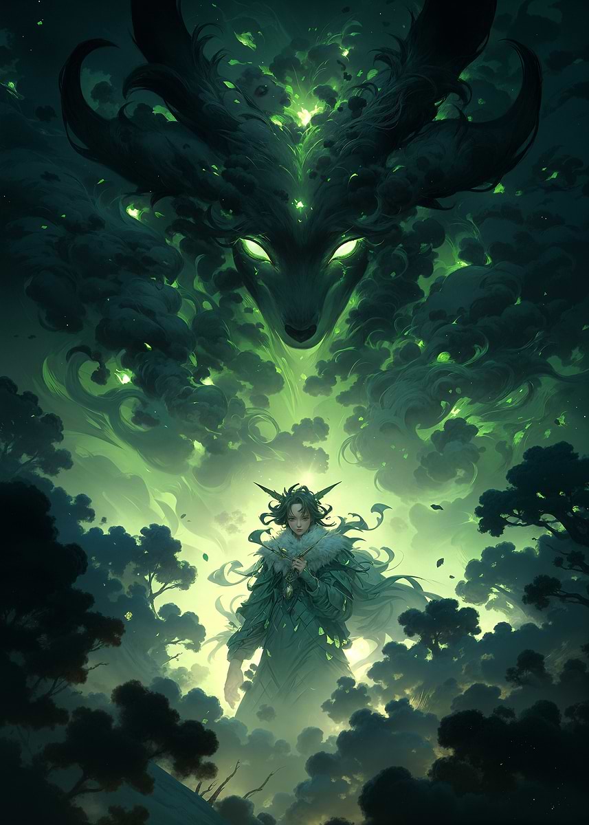 'Forest Spirit & Guardian' Poster, picture, metal print, paint by ...