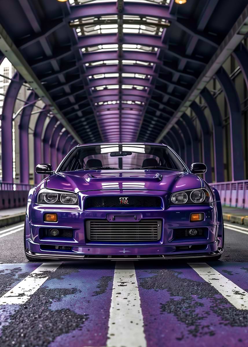'Purple GT-R' Poster, picture, metal print, paint by SirHerald ...