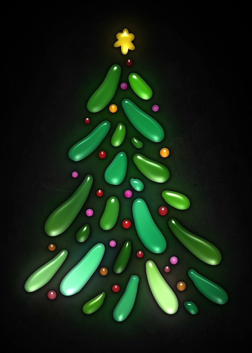 'Abstract Christmas Tree' Poster, picture, metal print, paint by ...