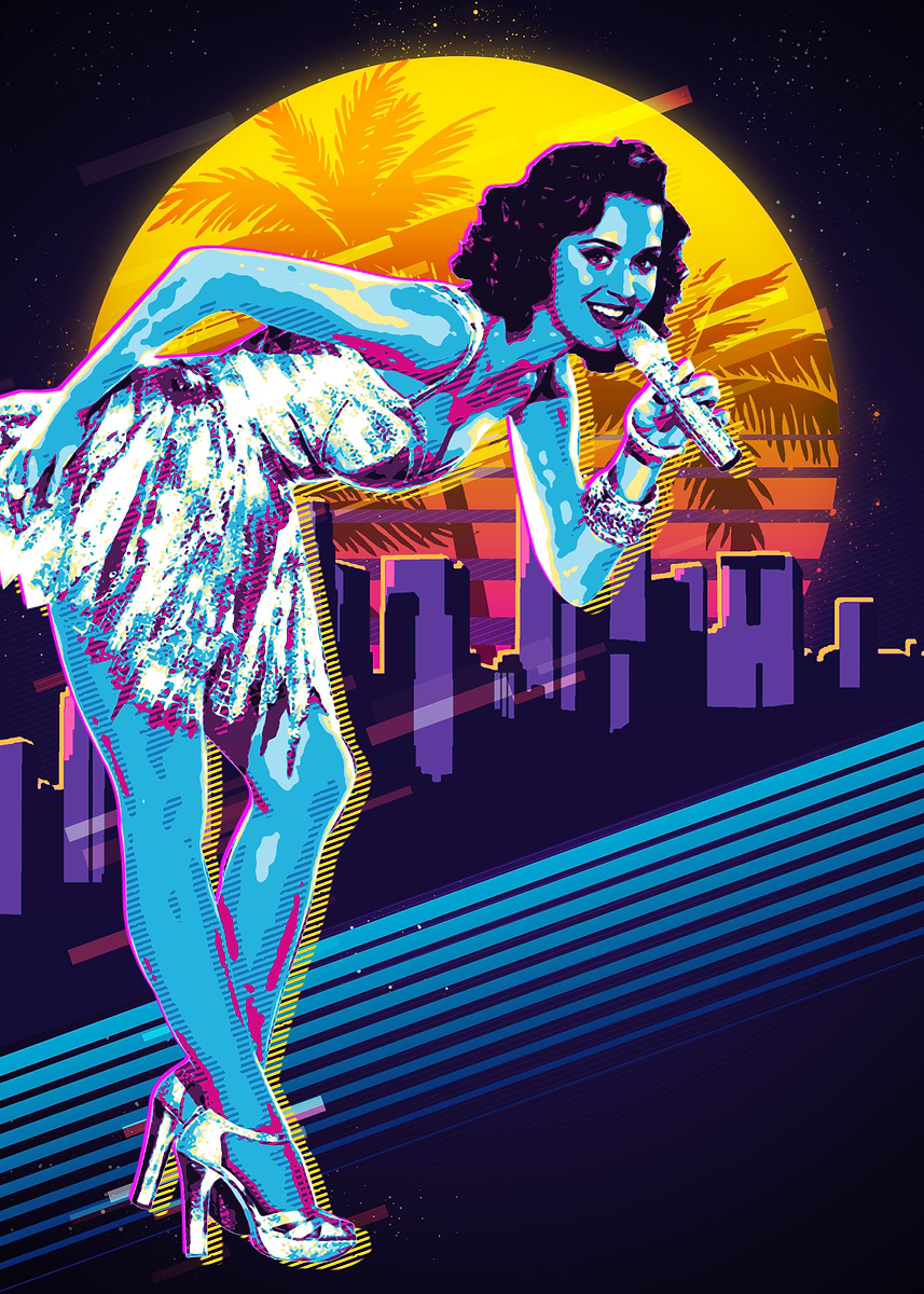 'Retro Pop Star' Poster, picture, metal print, paint by Artistic Aura ...