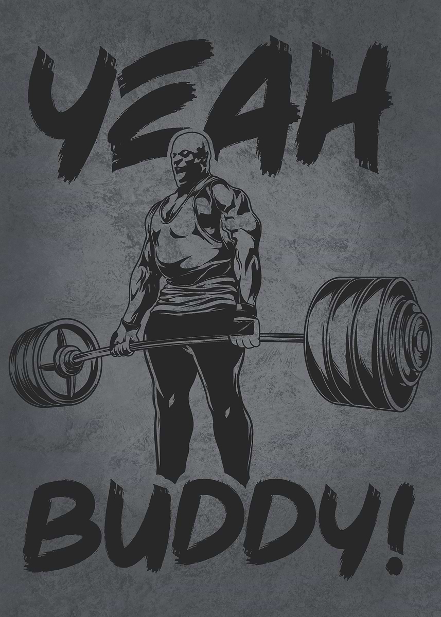 'Yeah Buddy - Ronnie Coleman Gym Motivational' Poster, picture, metal ...