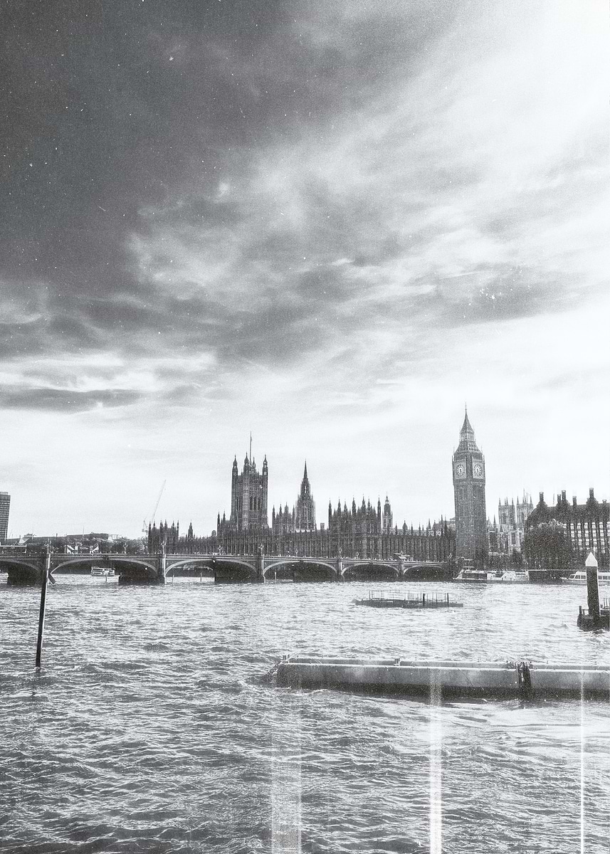 'London Skyline with Big Ben' Poster, picture, metal print, paint by ...