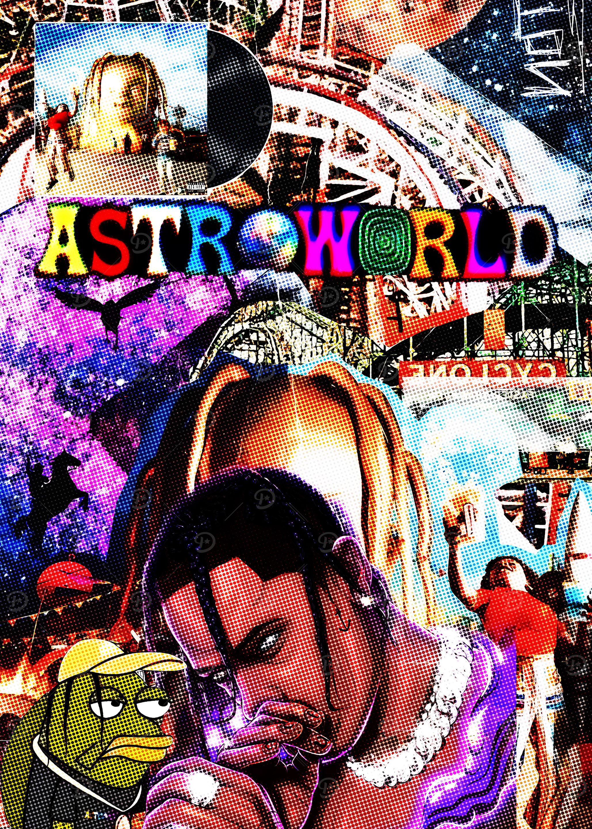 'Travis Scott Astroworld' Poster, picture, metal print, paint by Gonza ...
