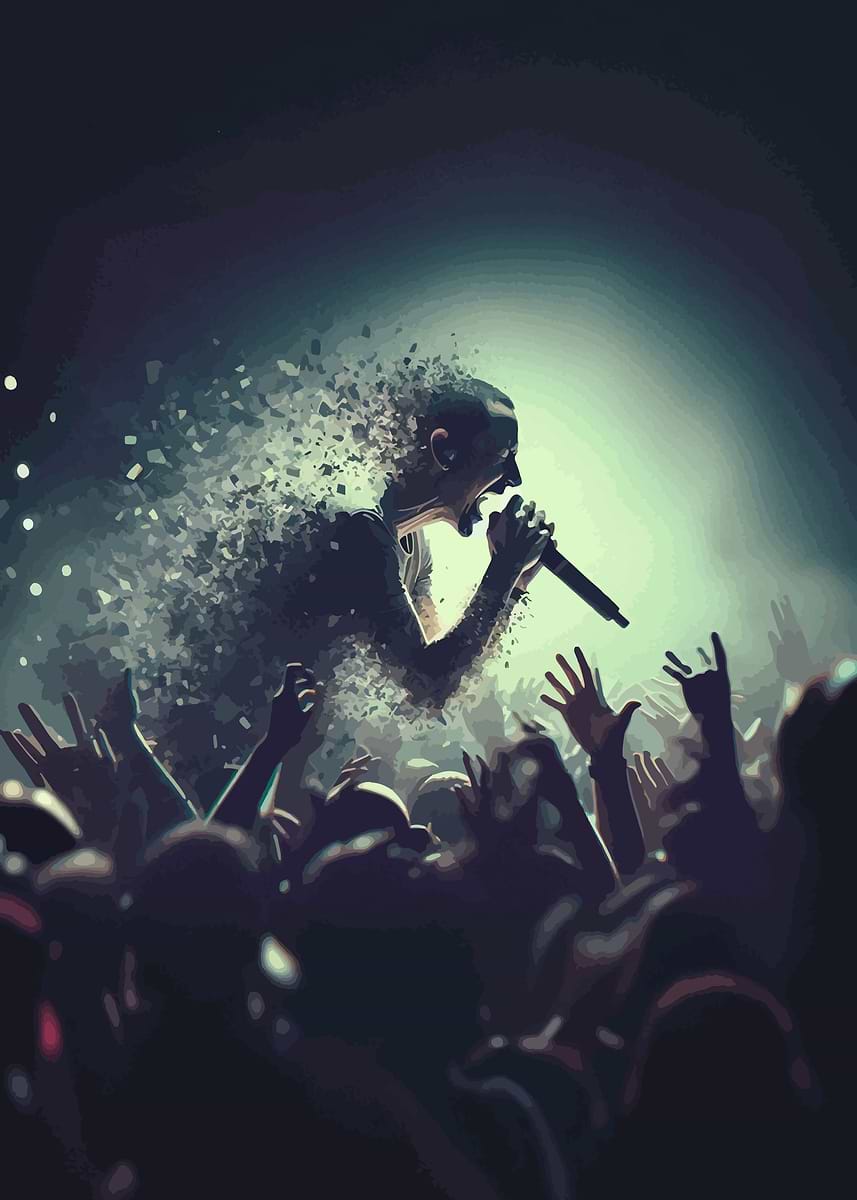 'Chester Bennington' Poster, picture, metal print, paint by Rans Studio ...