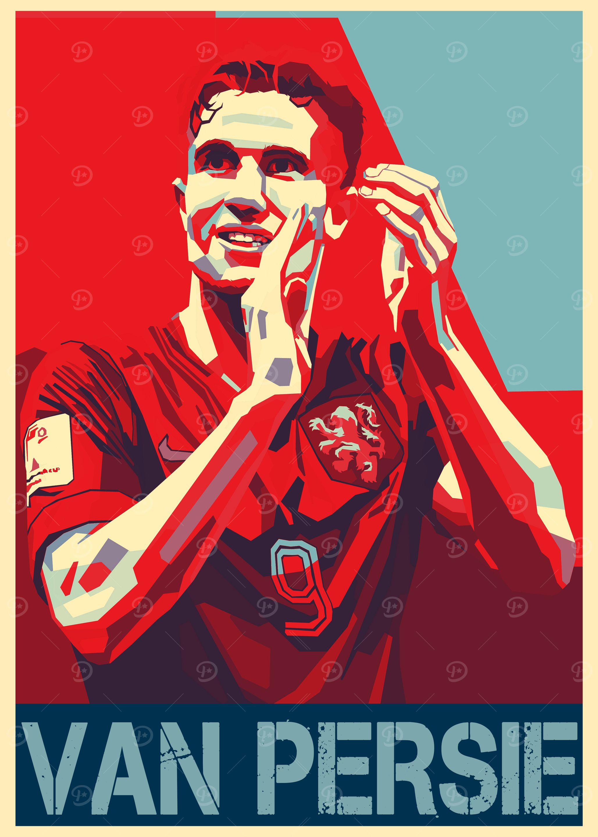 'Van Persie ' Poster, picture, metal print, paint by MOTHER PRAY | Displate