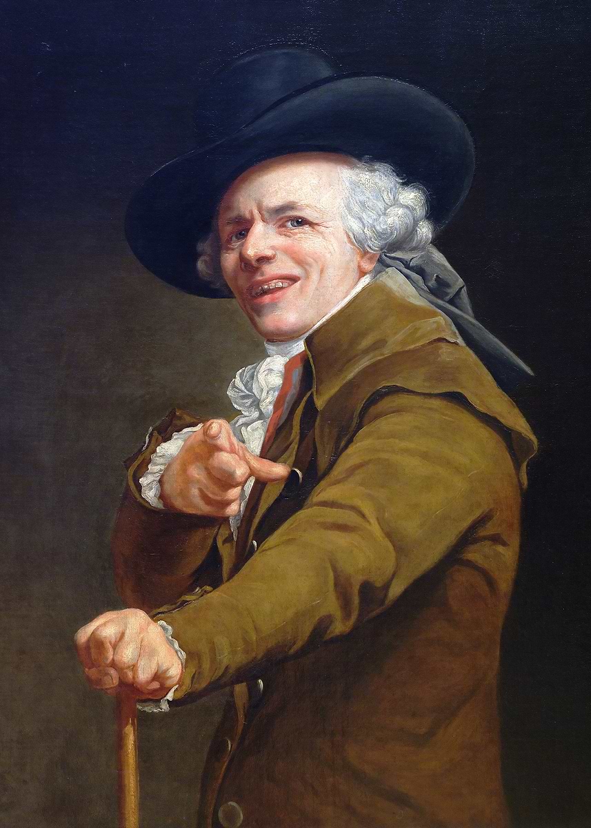 'Portrait of a Man Pointing' Poster, picture, metal print, paint by ...