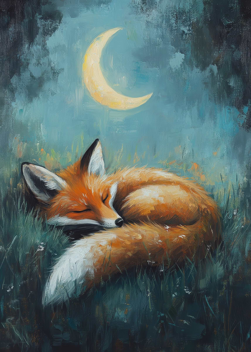 'Dream Fox' Poster, picture, metal print, paint by Michael Mattler ...