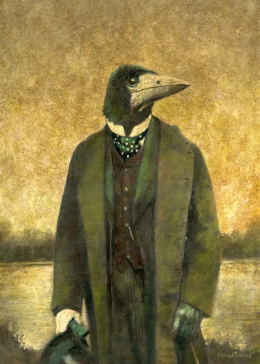 'Victorian Rook in Suit' Poster, picture, metal print, paint by Michael ...