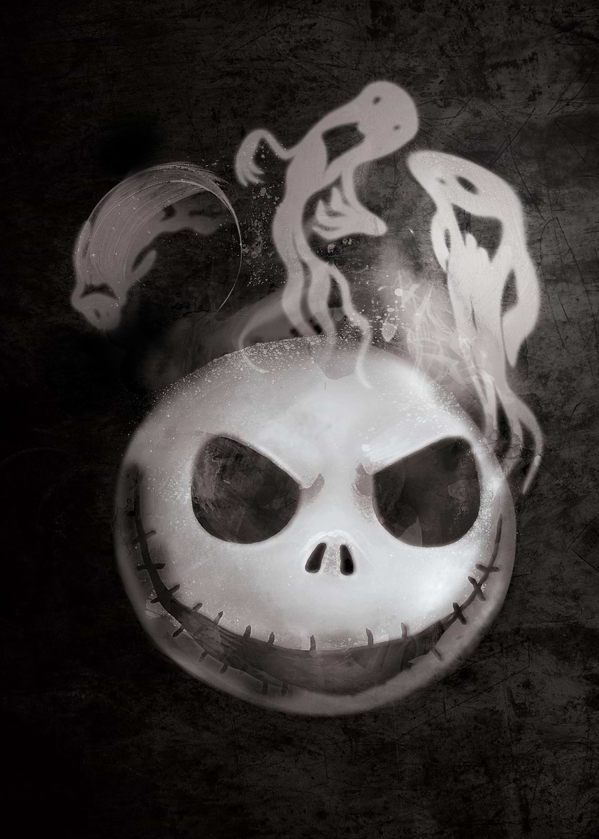 'Spooky Ghosts Jack' Poster, picture, metal print, paint by Nightmare ...