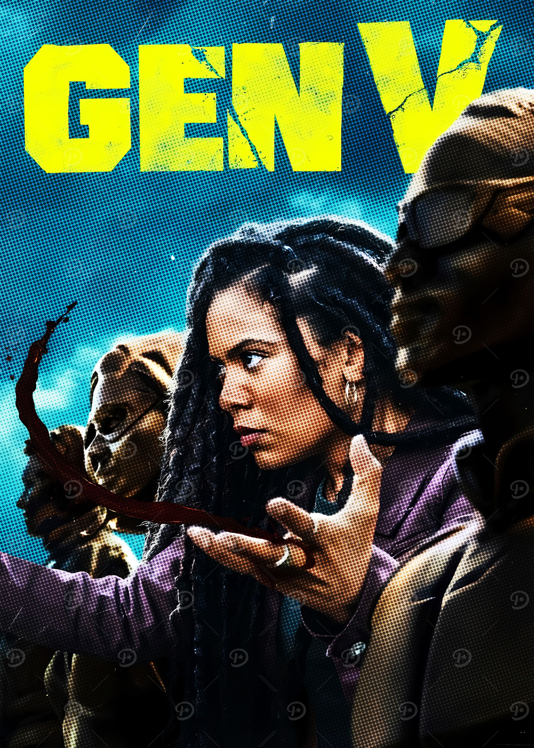 'Gen V Poster' Poster, picture, metal print, paint by dinodoni | Displate