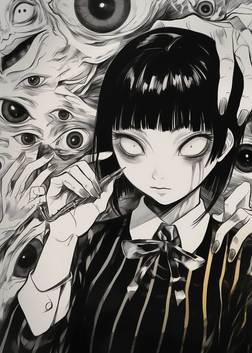 'Eyes of Horror' Poster, picture, metal print, paint by Sumi Kurai ...