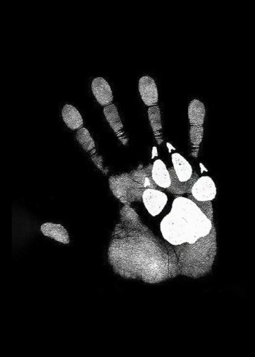 'Hand and Paw Print Sad Inspirational Dog Poster' Poster, picture ...